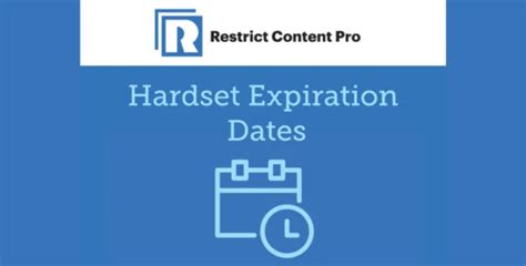 Hard Set Expiration Dates Integration RCP Wp99 In