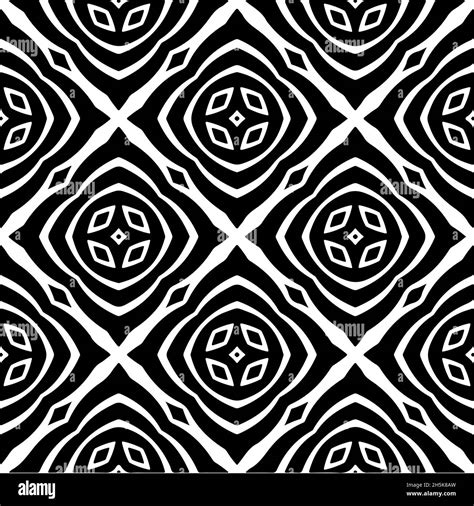 Vector Geometric Seamless Patternmodern Geometric Background With Abstract Shapesmonochromatic