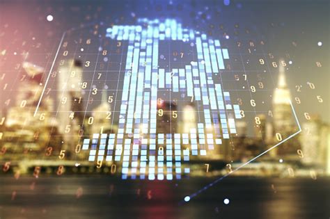 흐릿한 도시 경관 배경에 창조적 인 비트 코인 기호 홀로그램의 이중 노출 암호 화폐 개념 0명에 대한 스톡 사진 및 기타 이미지 0명 가격 가상화폐공개 Istock