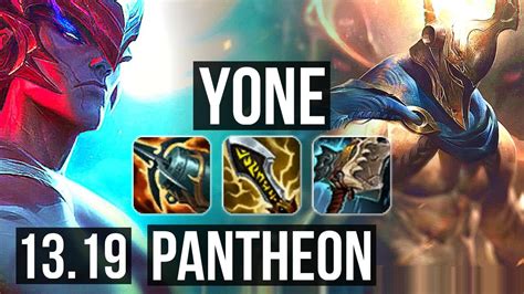 Yone Vs Pantheon Mid Winrate M Mastery Legendary Kr Master Youtube