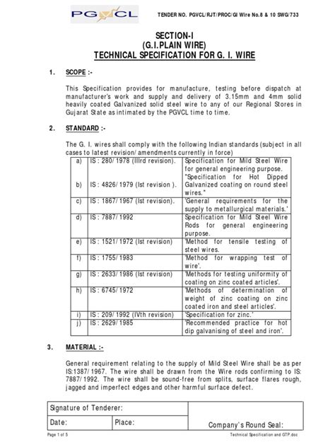 G I Wire No 8 And 10 Pdf Galvanization Wire