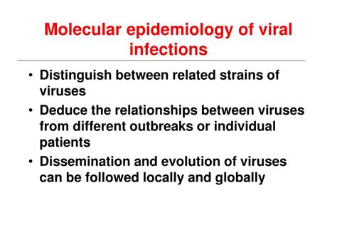 Ppt Virus Evolution Molecular Epidemiology Of Viral Infections