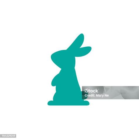 토끼의 실루엣 벡터 아이콘입니다 푸른 토끼 흰색 배경에 고립입니다 부활절 토끼 부활절 토끼에 대한 스톡 벡터 아트 및 기타 이미지 부활절 토끼 일러스트레이션 0명