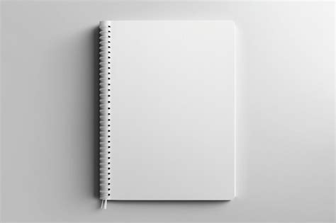 Premium Photo A White Spiral Notebook With A Spiral Bound Page On A