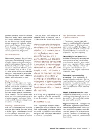 SAP Business One Semplifica le attività accellera la crescita PDF