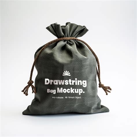Premium Psd Drawstring Bag Mockup