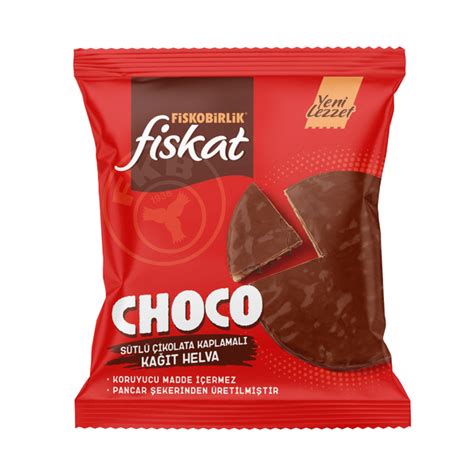 Fiskat Choco Çikolata Kaplamalı Kağıt Helva 40 Gr Cepte Şok