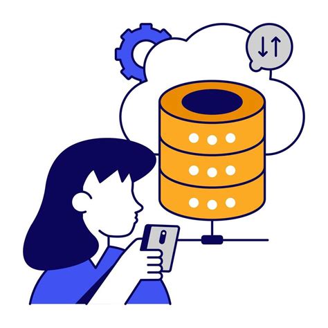An Design Of Cloud Database 59584559 Vector Art At Vecteezy