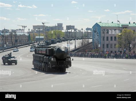 Moscow Russia May 07 2017 Missile System With Solid Propellant Intercontinental Ballistic