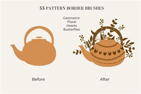 Procreate Pattern Border Brushes Brushes Including Procreate Brush