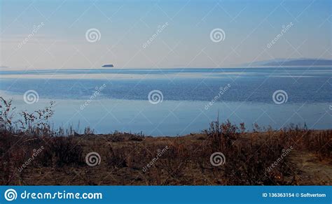 The Ocean Merges With The Sky Winter Naked Beach Blue Ice Of The Sea
