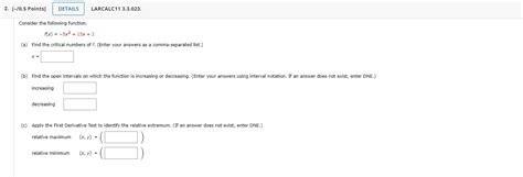 Solved Consider The Following Function F X 5x3 15x 2 A Chegg