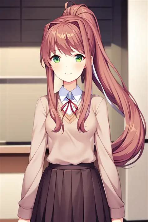 Ai Art Monika Doki Doki Literature Club By Ivanmarty Pixai