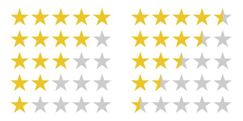 Star Rating Symbols With 5 Star 21917264 Vector Art At Vecteezy