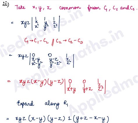 Class 12 Cbse Applied Maths Determinants Exercise 4 2