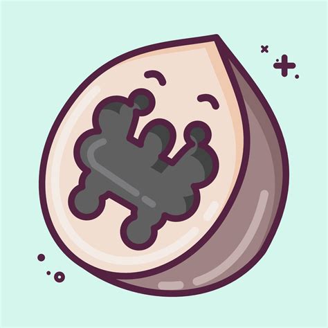 Icon Walnut Suitable For Nuts Symbol Mbe Style Simple Design Editable Design Template Vector