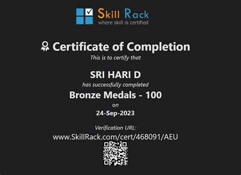 Sri Hari D On Linkedin Skillrack Codingachievement