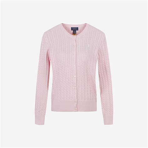 폴로 랄프 로렌 칠드런 미니 케이블 코튼 가디건 핑크 Polo Ralph Lauren Kream