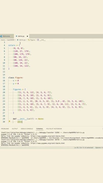 👨‍💻 Recreate The Classic Game Of Tetris With Python Coding Game