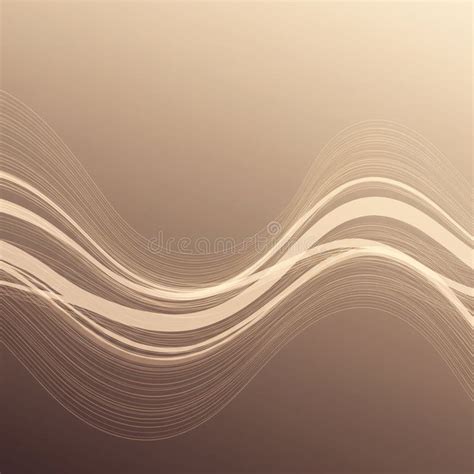 Curved Lines Flowing Across A Light Brown Gradient Background The Lines Vary In Stock