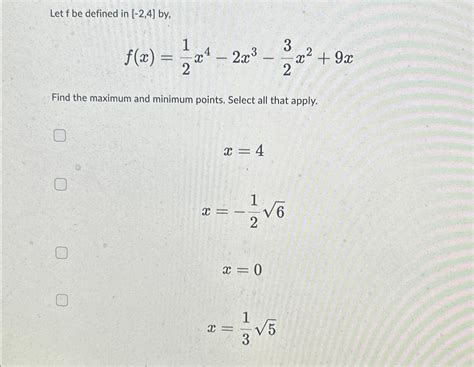 solved let f ﻿be defined in 2 4