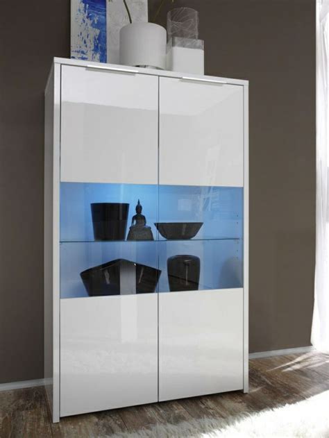 Seta Vitrine Weiß Hochglanz Lackiert White Gloss Cabinets Modern