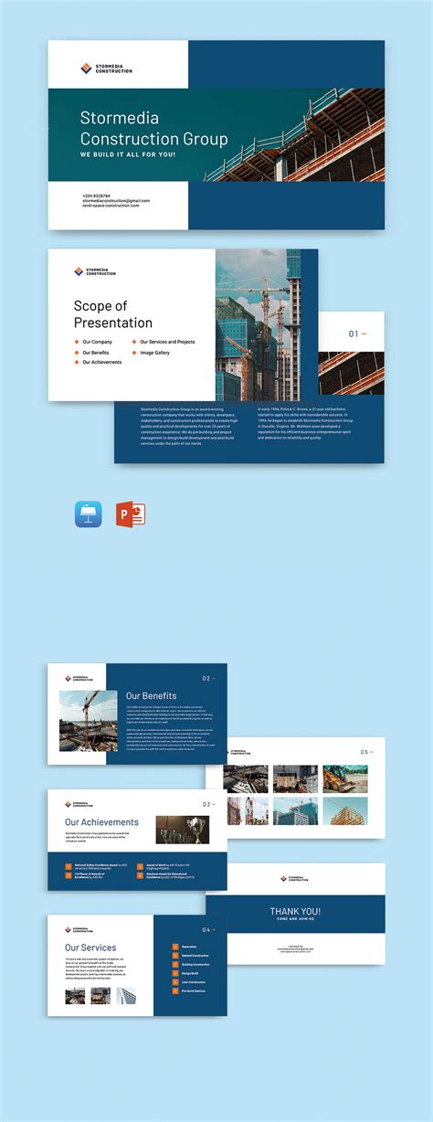 Sample Construction Presentation Template Apple Keynote Powerpoint