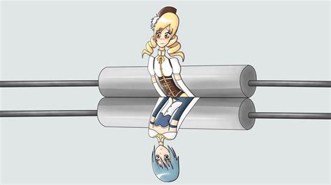 Mami Tomoe And Sayaka Miki Flattened By Daaussie On Deviantart