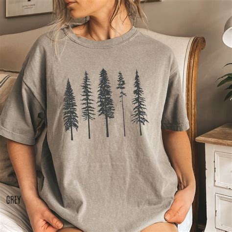Comfort Colors Pine Trees Shirt Evergreen Trees Forest Etsy