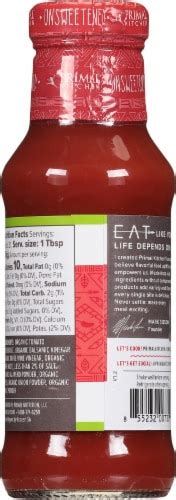 Primal Kitchen Organic Unsweetened Spicy Tomato Ketchup 113 Oz King