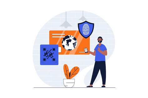 Premium Vector Secure Payment Web Concept With Character Scene Man Using Protection With