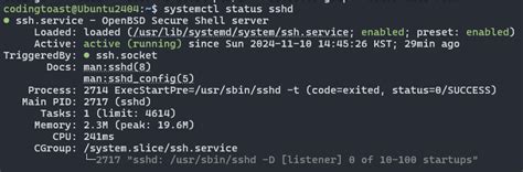 Virtualbox 7 Ubuntu2404 Ssh 연결 안될 때 확인 절차