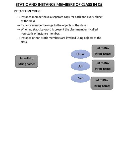 Static And Instance Members C Pdf