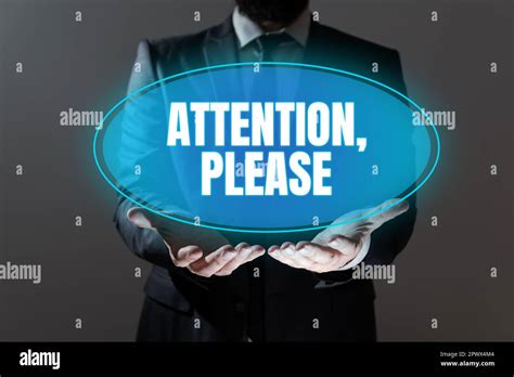 Légende du texte présentant l attention s il vous plaît Word pour
