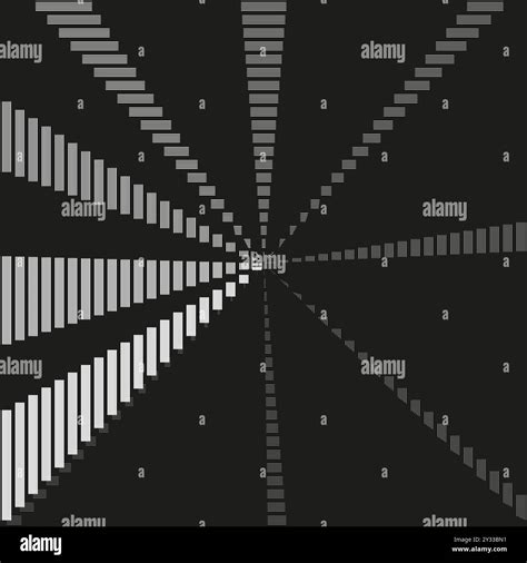 Radial Striped Pattern Expanding White Lines Abstract Optical Effect