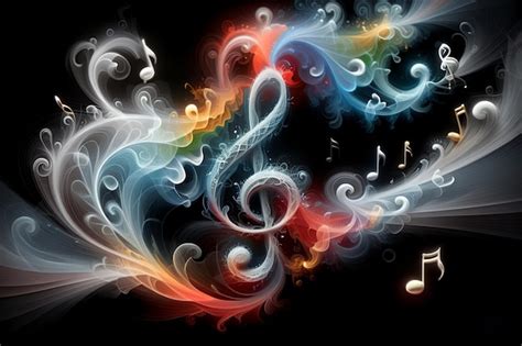 Premium Photo Abstract Musical Background With Musical Treble Clef