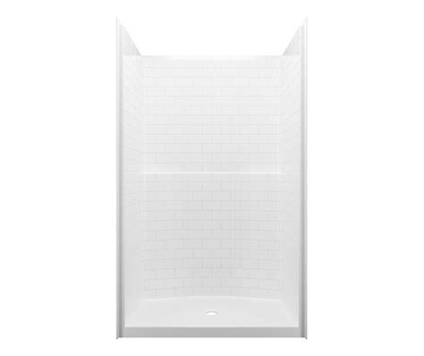 M 4236 Sh 42 X 36 Acrylx Alcove One Piece Shower With Center Drain In