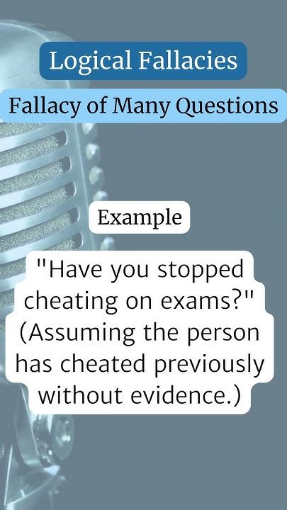 Logical Fallacy Fallacy Of Many Questions Youtube