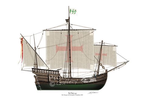 The Pinta 1441 Christopher Columbus Profile Artwork A3 Print Sailing Ship Etsy