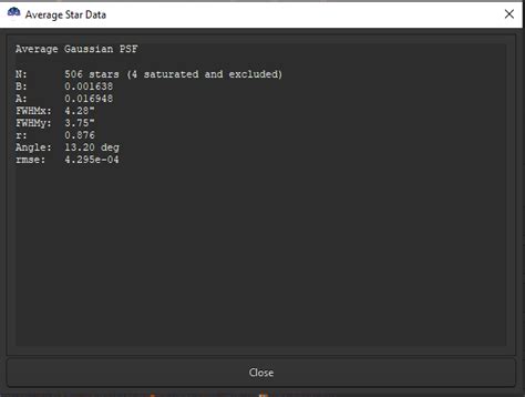 Siril Image Analysis