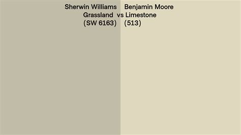 Sherwin Williams Grassland Sw 6163 Vs Benjamin Moore Limestone 513