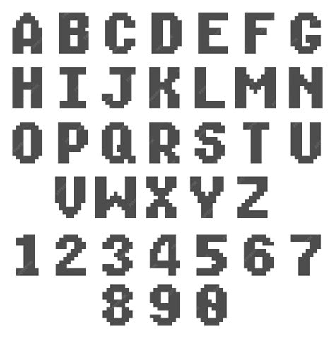 premium vector retro pixel alphabet digital 8 bit game font