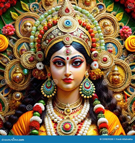 Durga Devi Vector Illustration Stock Illustration Illustration Of