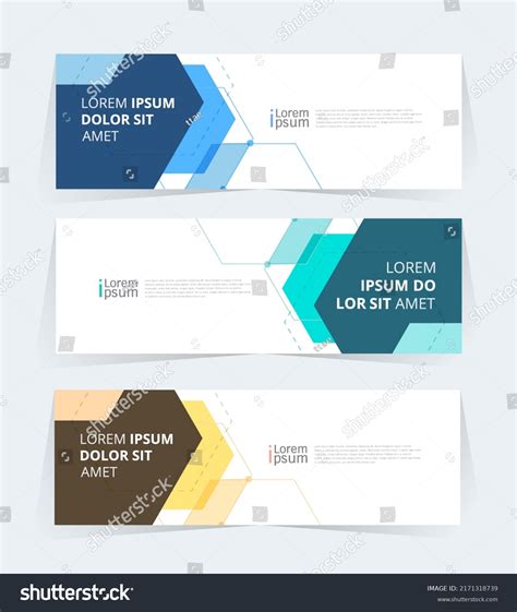 Geometric Banner Design Vector Presentation Template Stock Vector Royalty Free 2171318739
