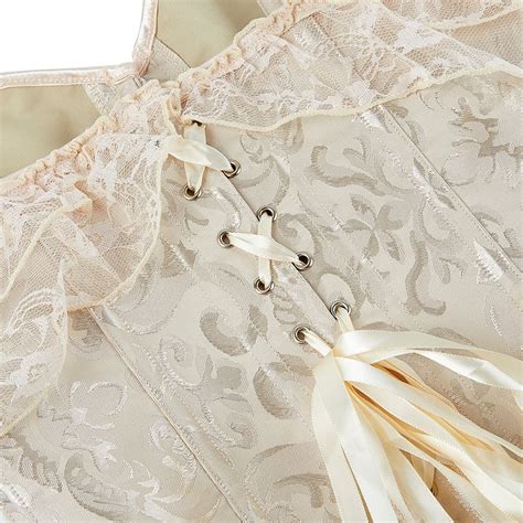 Plus Size Jacquard Lace Corset Top