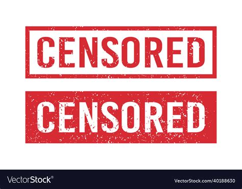 Grunge Red Censored Word Rubber Stamp Censor Vector Image