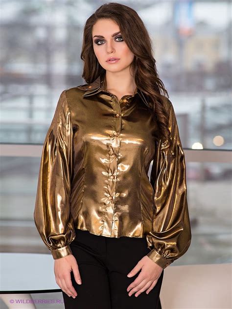 Metallic Blouse Shiny Clothes Metallic Blouses Satin Blouses