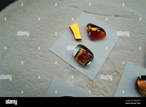 Glass Fusing Examples Showing The Unfused Piece A Fused Uncapped
