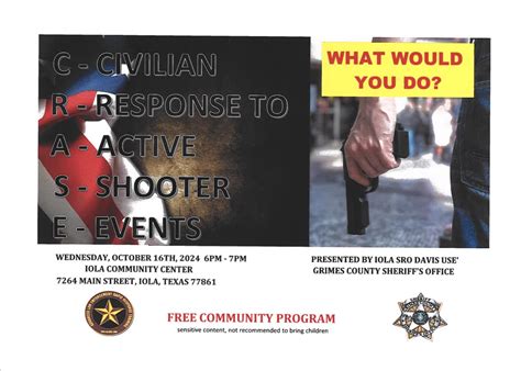 Civilian Response To Active Shooter Events Crase Class Being