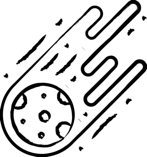 Asteroid Rock Hand Drawn Vector Illustration Vector Art At Vecteezy